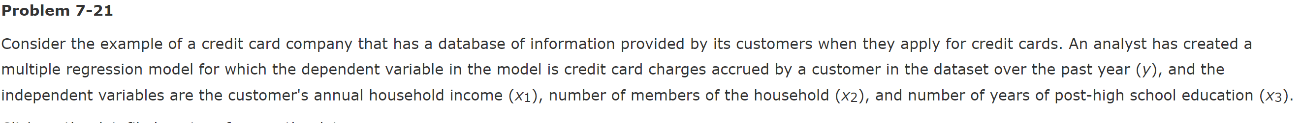 Consider the example of a credit card company that | Chegg.com