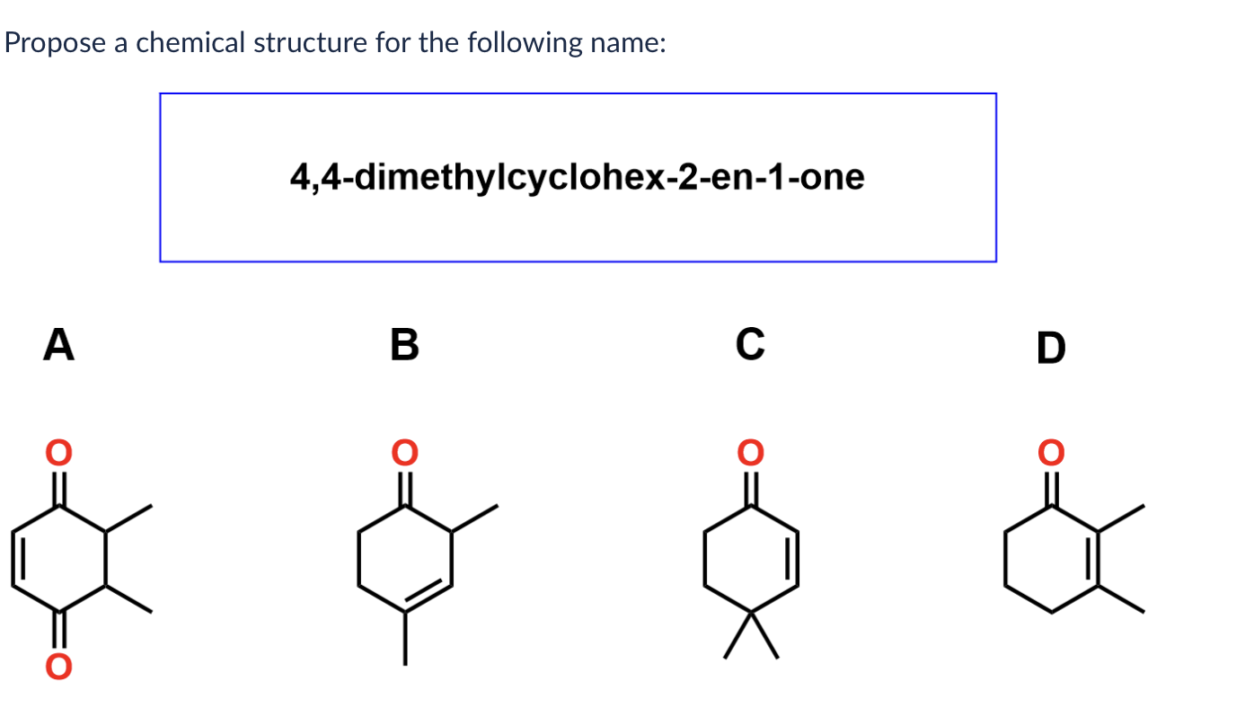 Solved Propose a chemical structure for the following name: | Chegg.com