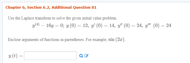 Solved Chapter 6, Section 6.2, Additional Question 01 Use | Chegg.com