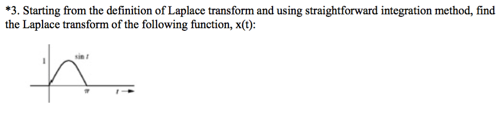 Solved *3. Starting from the definition of Laplace transform | Chegg.com