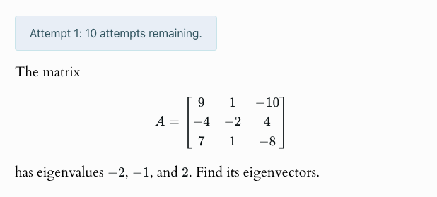 Solved Attempt 1: 10 ﻿attempts remaining.The | Chegg.com
