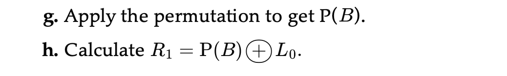 Solved g. Apply the permutation to get P(B). h. Calculate | Chegg.com