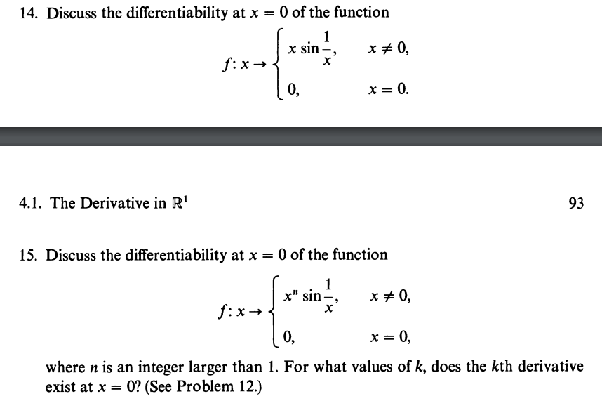 Solved 14. Discuss the differentiability at x=0 of the | Chegg.com