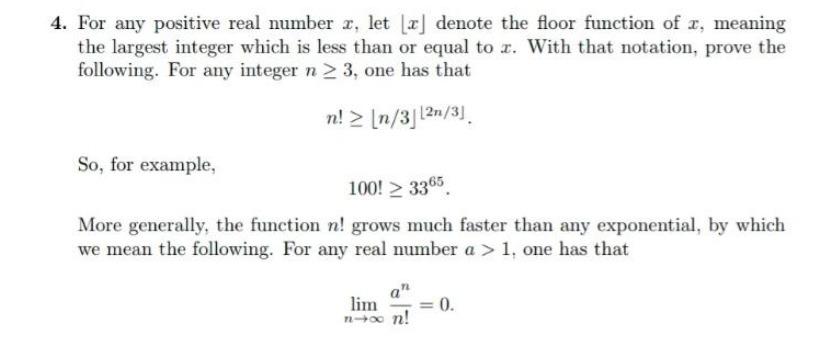 Solved For any positive real number x, let ⌊x⌋ denote the | Chegg.com