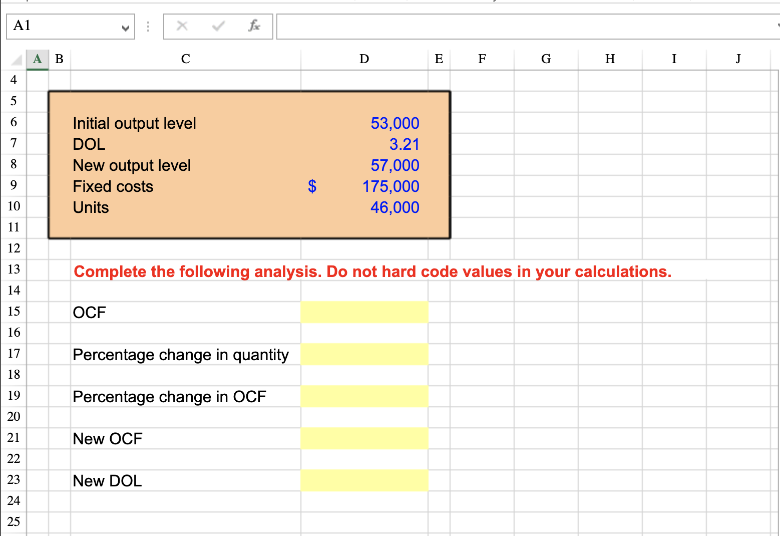 Solved At an output level of 53,000 units, you calculate | Chegg.com