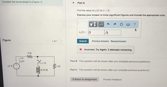 Solved Consider the circuit shown in (Figure 1) Part A Find | Chegg.com
