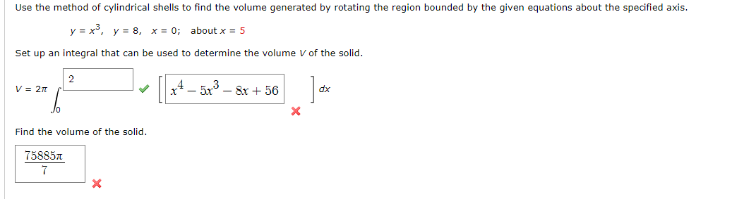 Solved Use the method of cylindrical shells to find the | Chegg.com