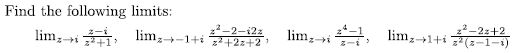 Solved Find the following limits: | Chegg.com
