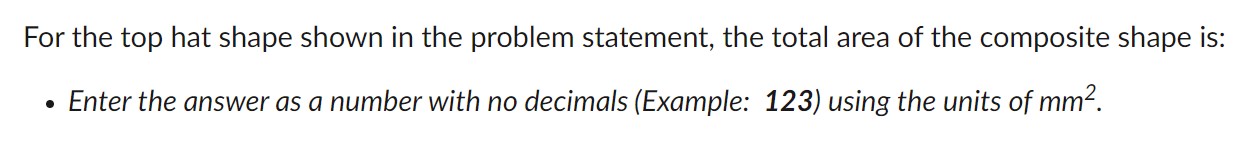 Solved For parts (a) - (d), use the top hat shape shown in | Chegg.com