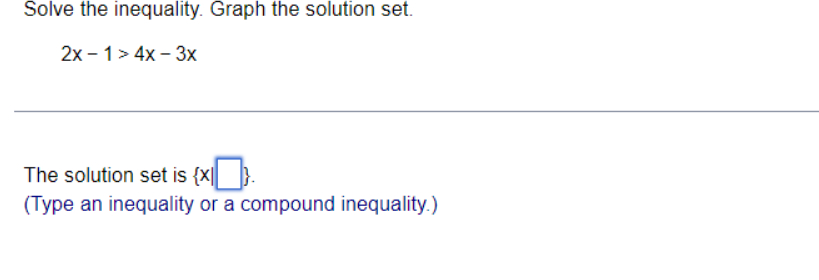 Solved Solve the inequality. Graph the solution | Chegg.com