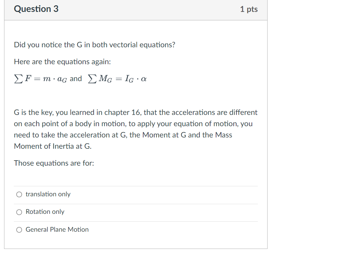 Solved Did you notice the G in both vectorial equations? | Chegg.com
