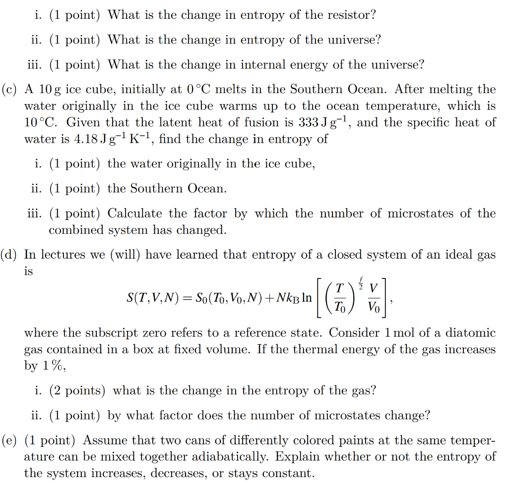 Solved 2. Entropy of physical systems (a) Consider two | Chegg.com