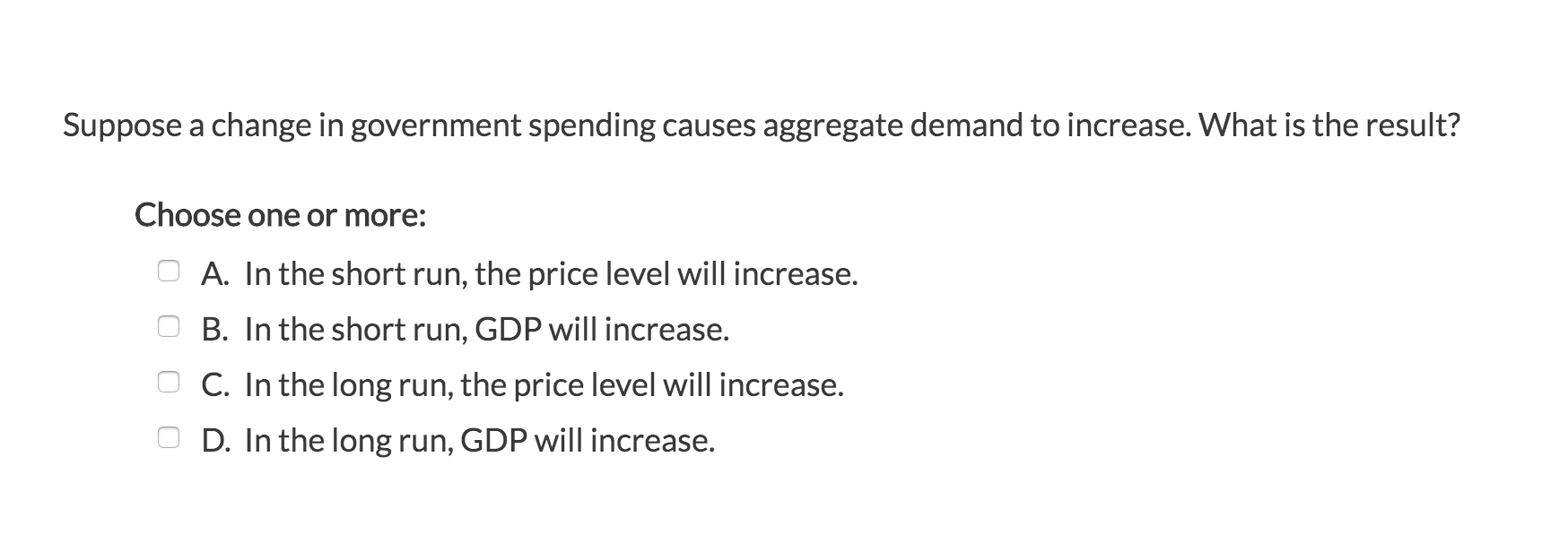 Solved Suppose a change in government spending causes | Chegg.com