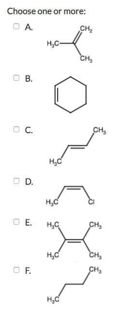 Solved Choose all of the molecules that can have BOTH cis | Chegg.com