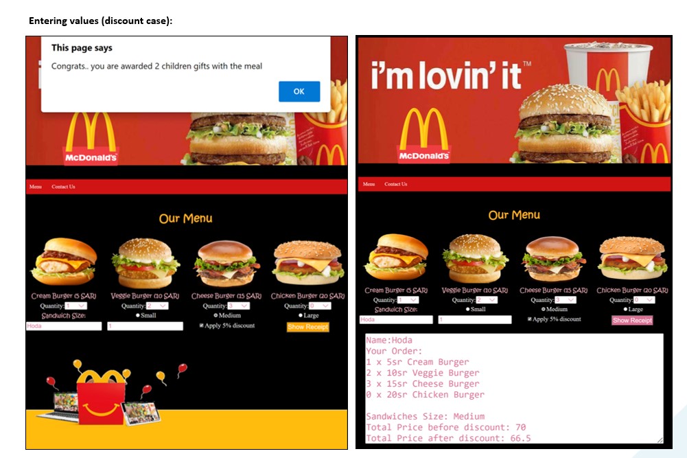 Solved Exercise 1: Interactive Restaurant Order In this | Chegg.com