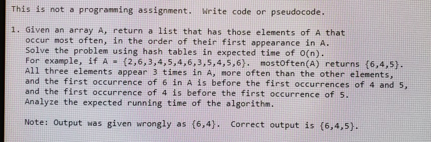 Solved This is not a programming assignment. Write code or | Chegg.com