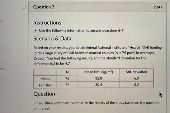 Solved Scenario \& Data Based on your results, you obtain | Chegg.com