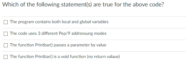 Solved Which of the following statement(s) are true for | Chegg.com