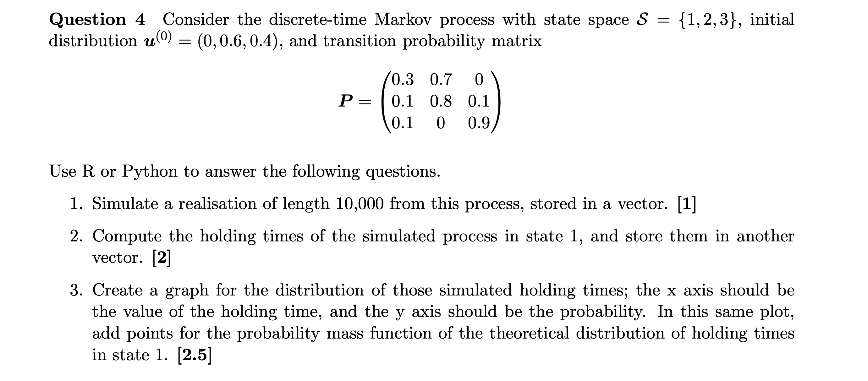 Solved Plz solve this question, it's about the stochastic | Chegg.com