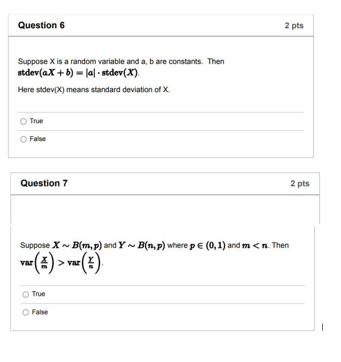 Solved Suppose X is a random variable and a,b are constants. | Chegg.com
