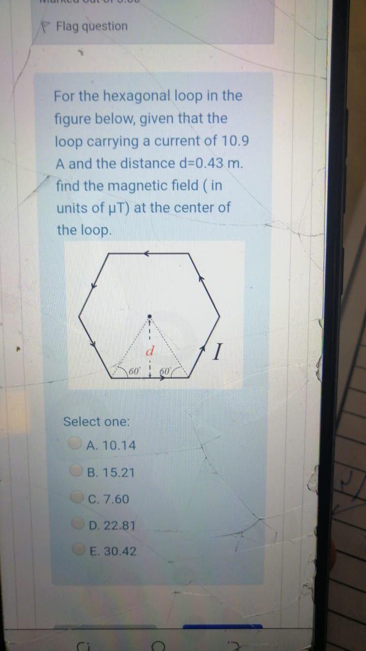 Solved Flag question For the hexagonal loop in the figure | Chegg.com