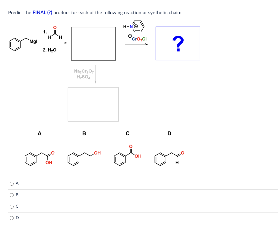 Solved 28Predict the FINAL (?) ﻿product for each of the | Chegg.com
