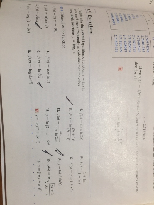 Solved 2.59374246 2.70481383 2.71692393 e 2.7182818 If we | Chegg.com
