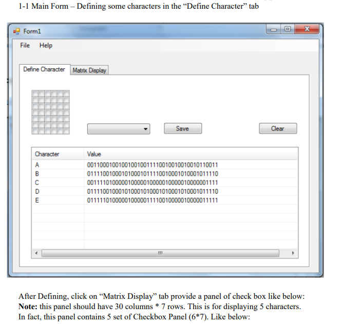 Solved 1-1 Main Form - Defining some characters in the | Chegg.com