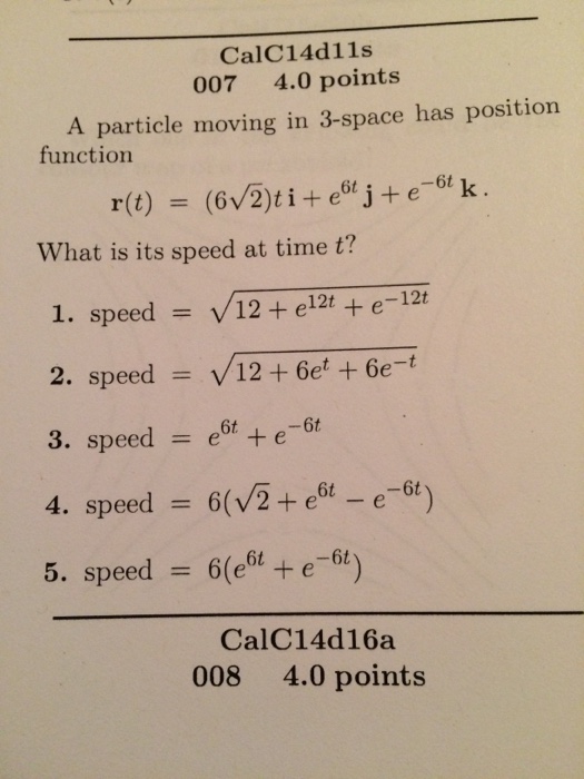Solved A particle moving in 3-space has position function | Chegg.com