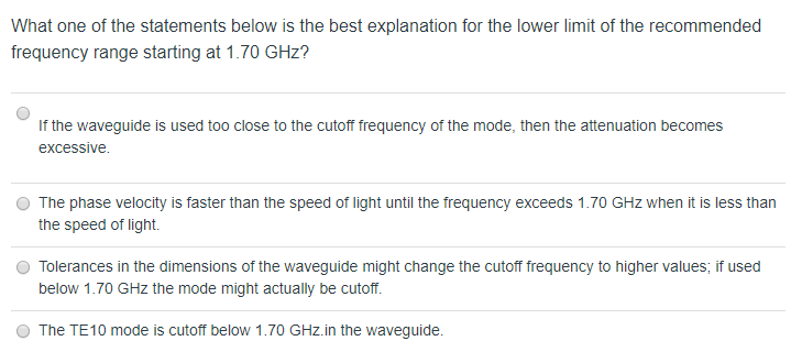 Solved APPENDIXI. STANDARD RECTANGULAR WAVEGUIDE DATA | Chegg.com
