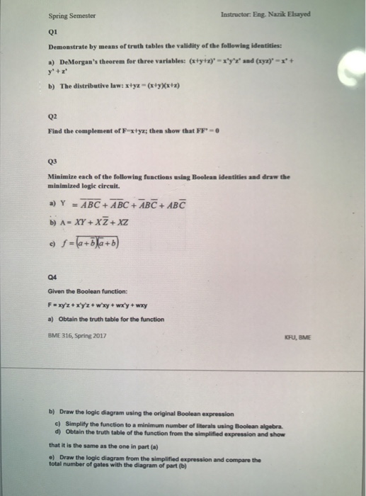 Solved Demonstrate by means of truth tables the validity of | Chegg.com