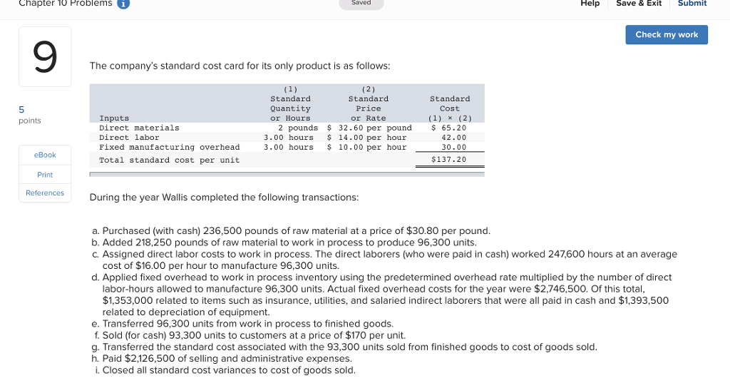 Solved Chapter To Problems Help Save Andexit Submit Check My 4656