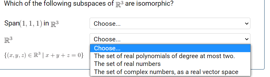 Solved Which of the following subspaces of R3 are | Chegg.com