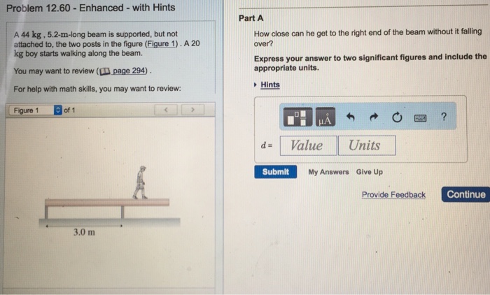 Solved Problem 12.60-Enhanced - with Hints Part A A 44 kg, | Chegg.com