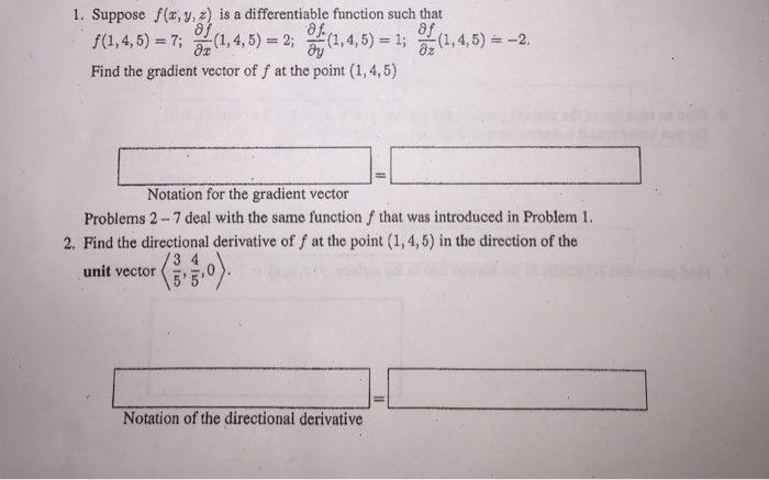 Solved Suppose f(x, y, z) is a differentiable function such | Chegg.com