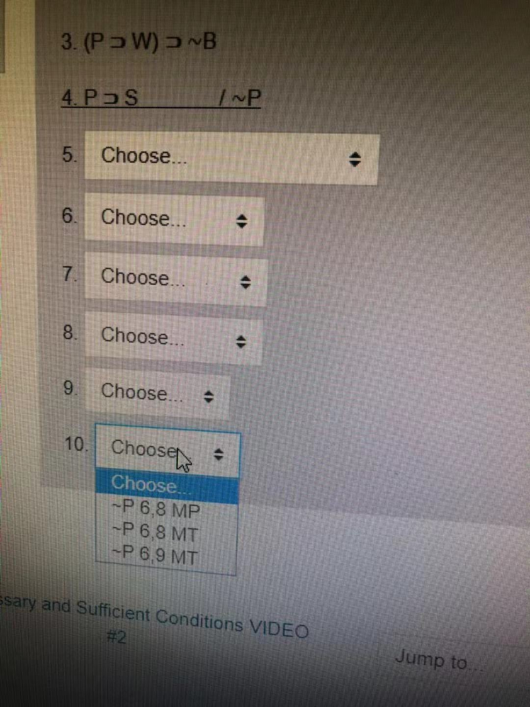 Solved Use the drop-down boxes below to complete the | Chegg.com