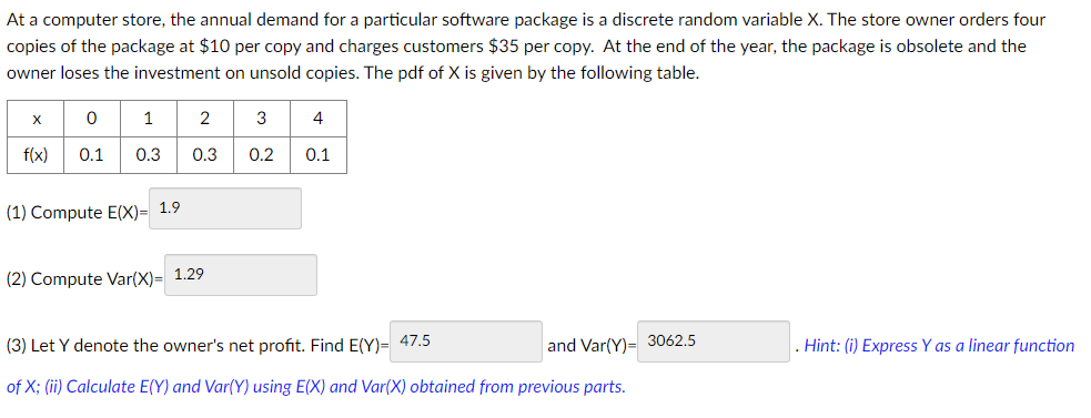 Solved At a computer store, the annual demand for a | Chegg.com