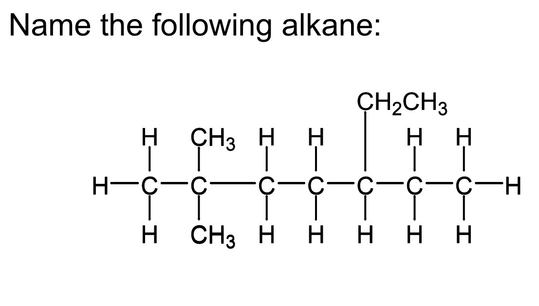 Solved Name the following alkane Name the following | Chegg.com