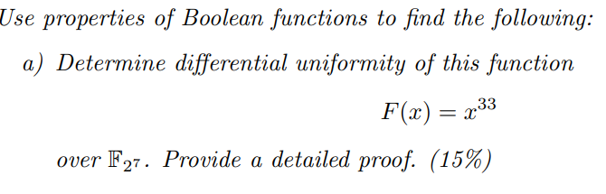 Solved Use properties of Boolean functions to find the | Chegg.com