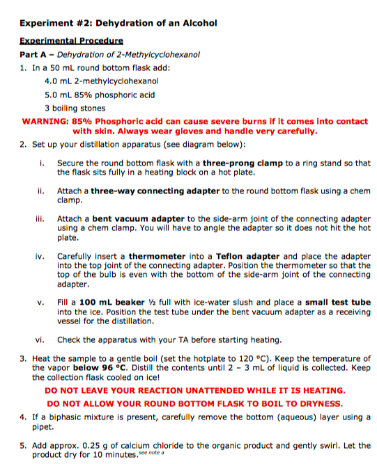 Solved Create a reaction equation showing the dehydration | Chegg.com
