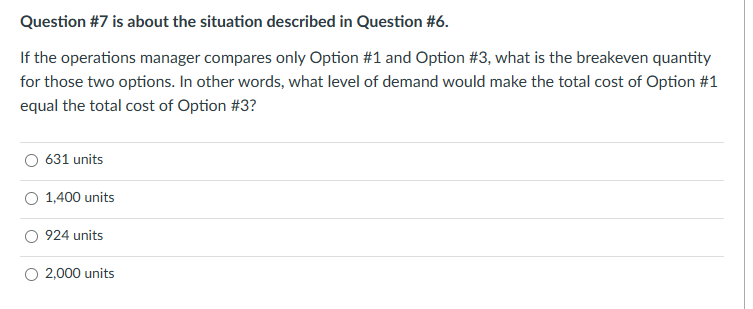 Solved Questions \#6 and \#7 are about the following | Chegg.com