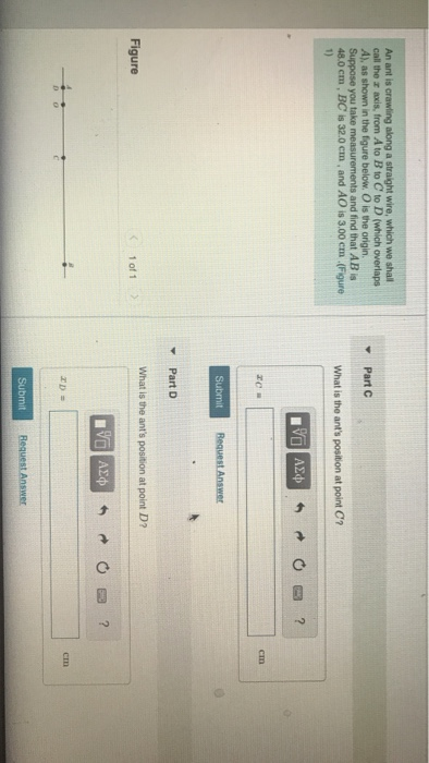 Solved Constants Part A An ant is crawling along a straight | Chegg.com