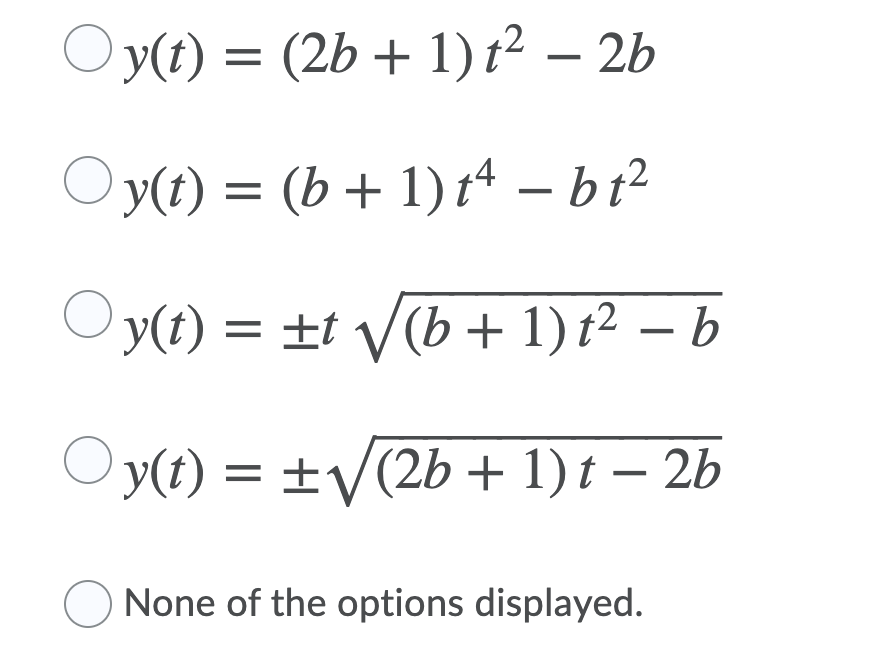 Solved Question 6 (4 points) Find y(t) solution of the | Chegg.com