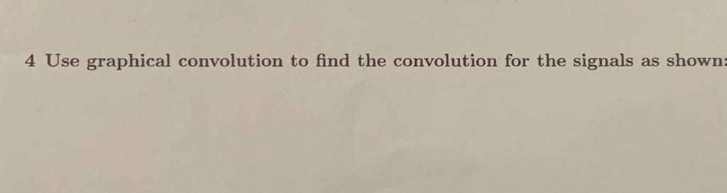 Solved 4 Use graphical convolution to find the convolution | Chegg.com