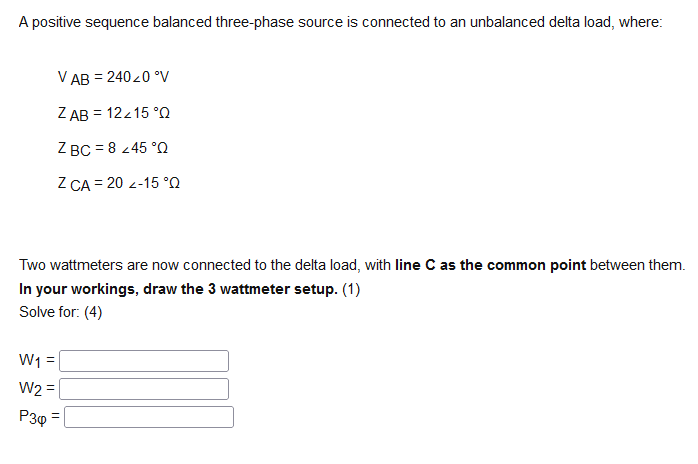 Solved A positive sequence balanced three-phase source is | Chegg.com
