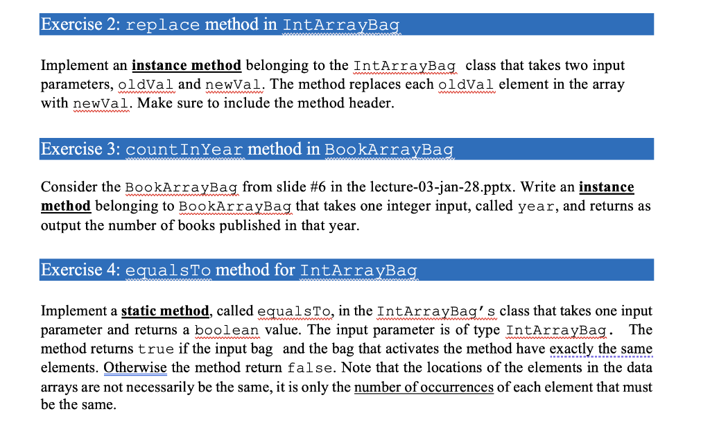 Solved Consider the BookArrayBag application from slide #6 | Chegg.com