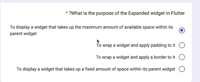 Solved * ?What is the purpose of the Expanded widget in | Chegg.com