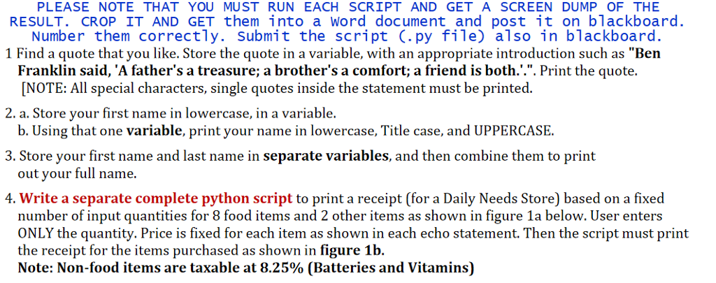 Solved PLEASE NOTE THAT YOU MUST RUN EACH SCRIPT AND GET A | Chegg.com