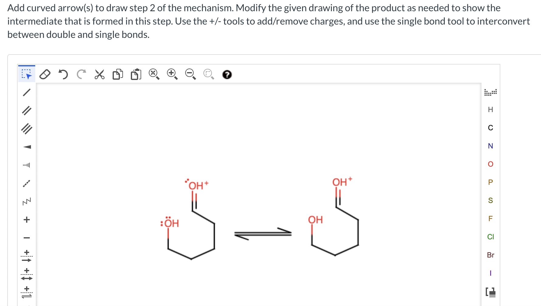 Solved Add curved arrow(s) to draw step 2 of the mechanism. | Chegg.com