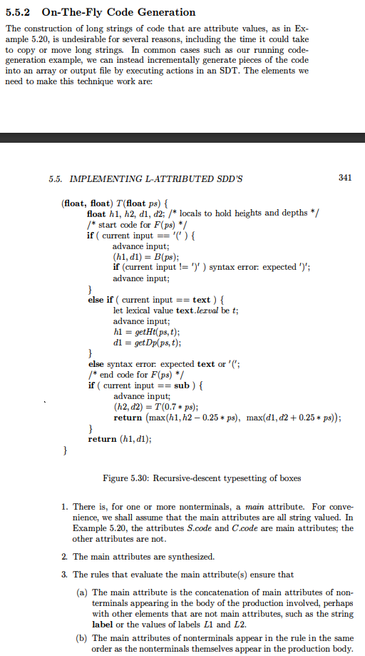 Solved Exercise 5.5.2: Implement each of your SDD's of | Chegg.com
